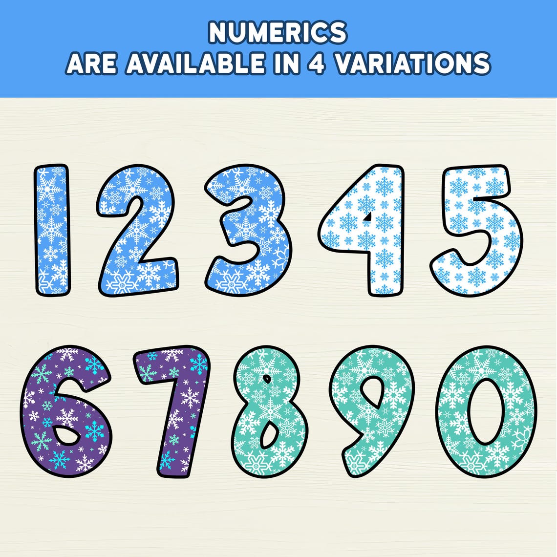 Winter Snowflake Bulletin Board Letters - Classroom Decor (printable ...