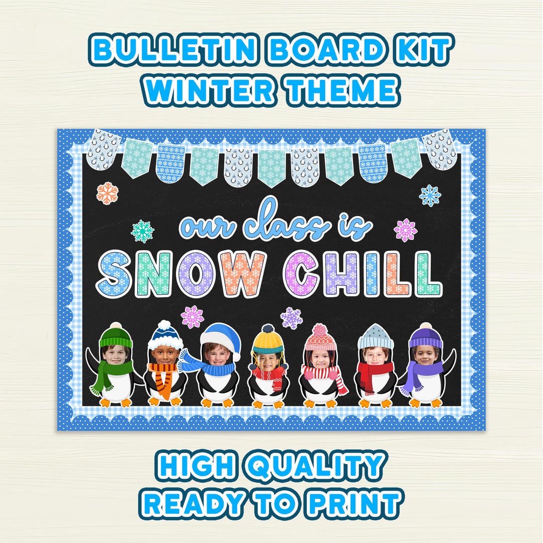 Winter Penguin Bulletin Board Kit | Classroom Decor (digital Download ...
