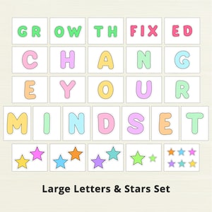 Growth Mindset Motivational Bulletin Board Kit, Back to School ...