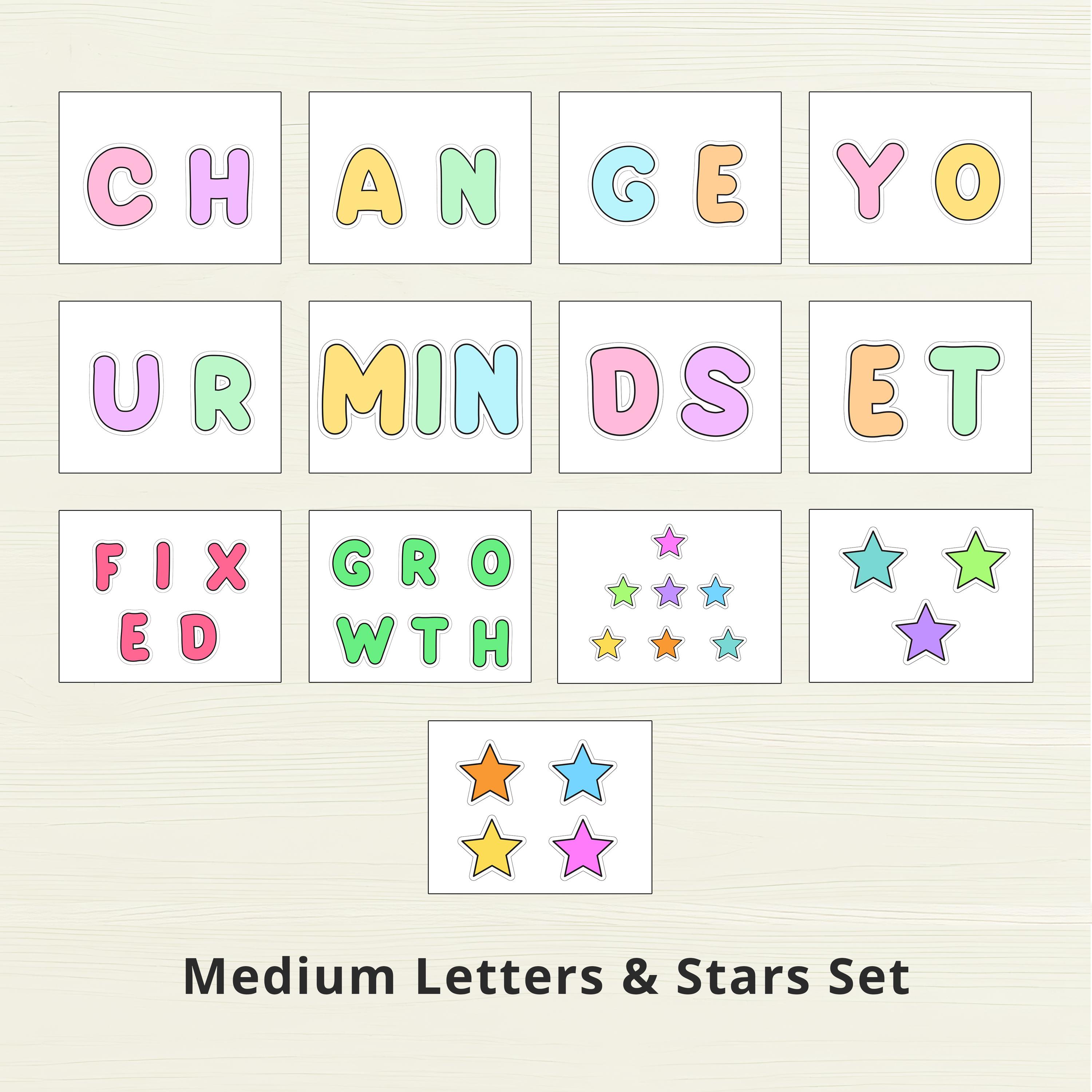 Growth Mindset Motivational Bulletin Board Kit, Back to School ...