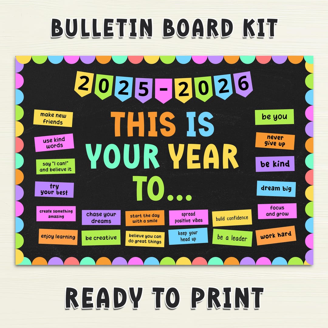 Back to School Motivational Bulletin Board Kit Classroom Decor - Etsy