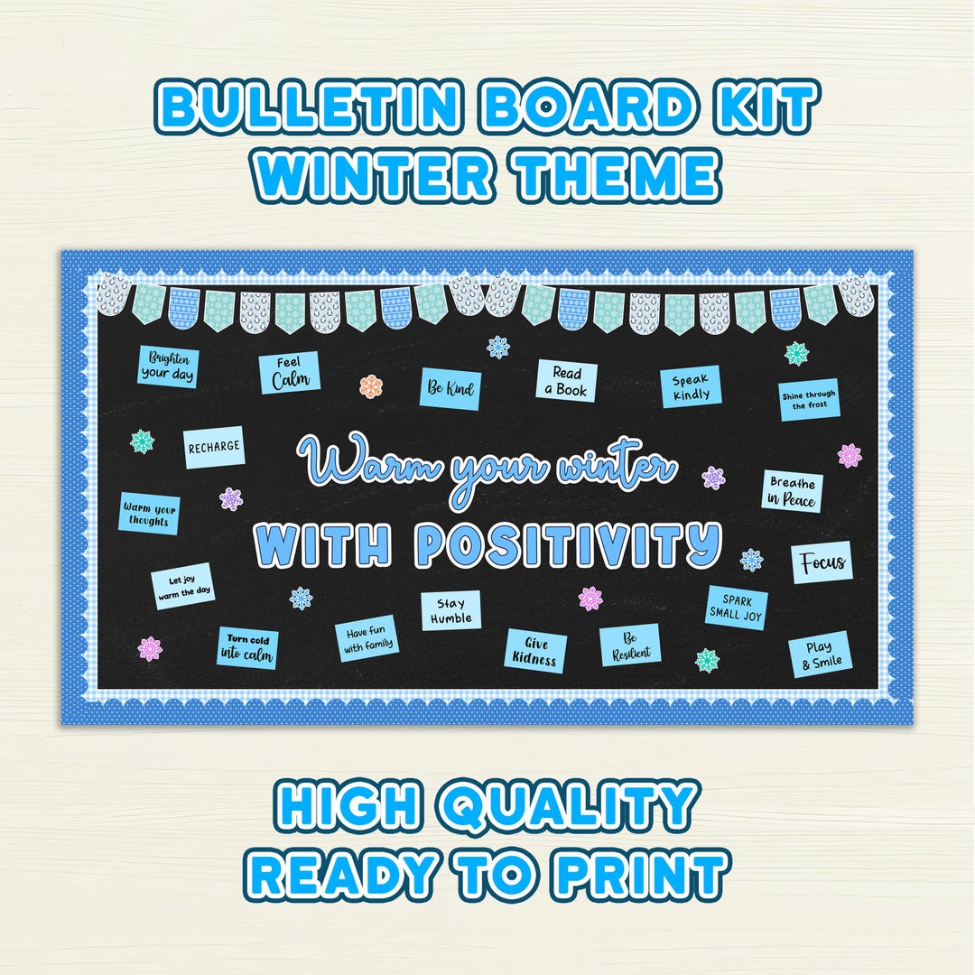 Winter Affirmations Bulletin Board Kit for Elementary | Classroom ...