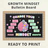 Growth Mindset Bulletin Board Kit, Change Your Mindset Bulletin Board ...