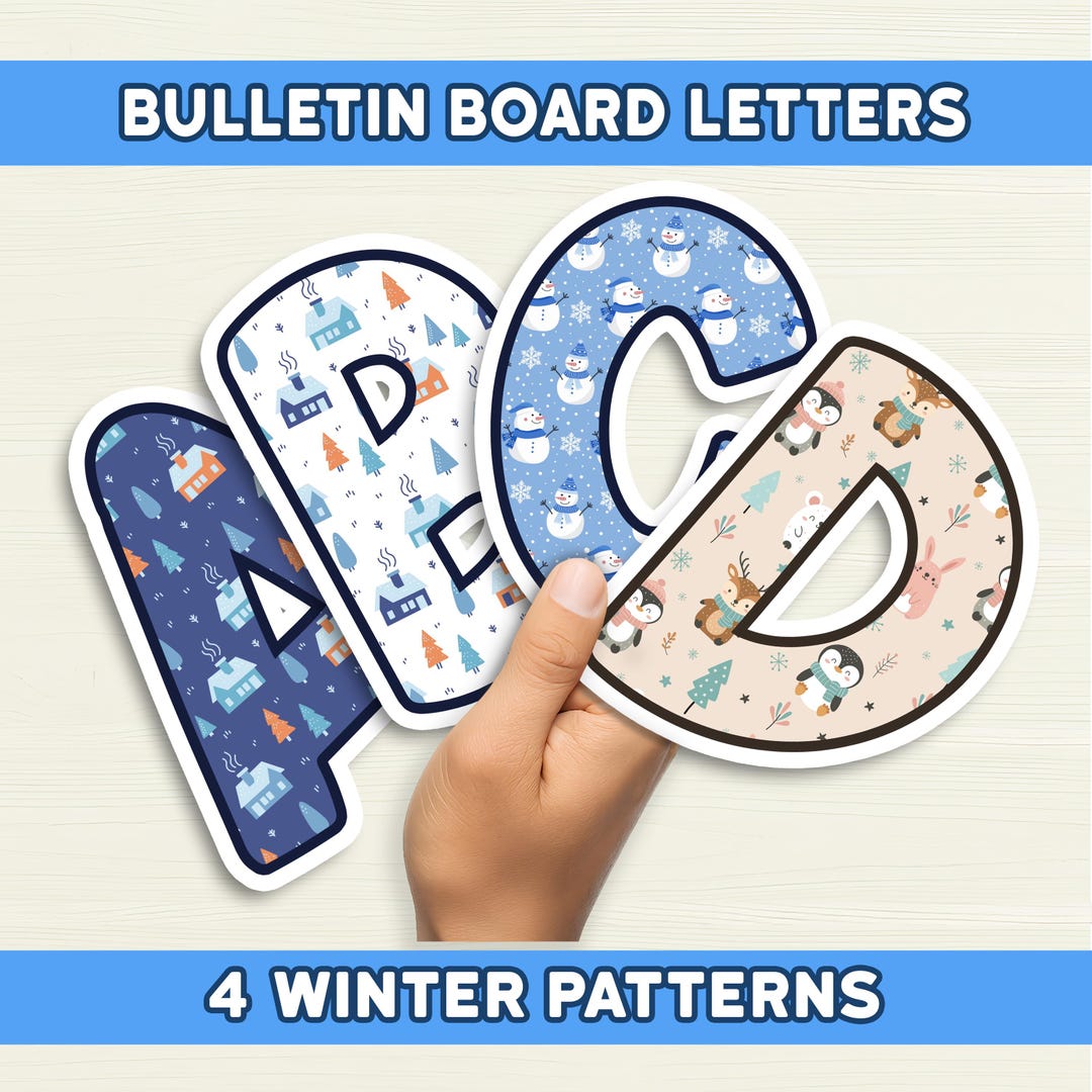 Winter Snowflake Bulletin Board Letters - Classroom Decor (printable ...