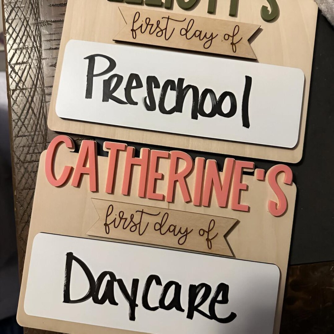 Custom Back to School Sign With Kids Names First Day of School Unique ...