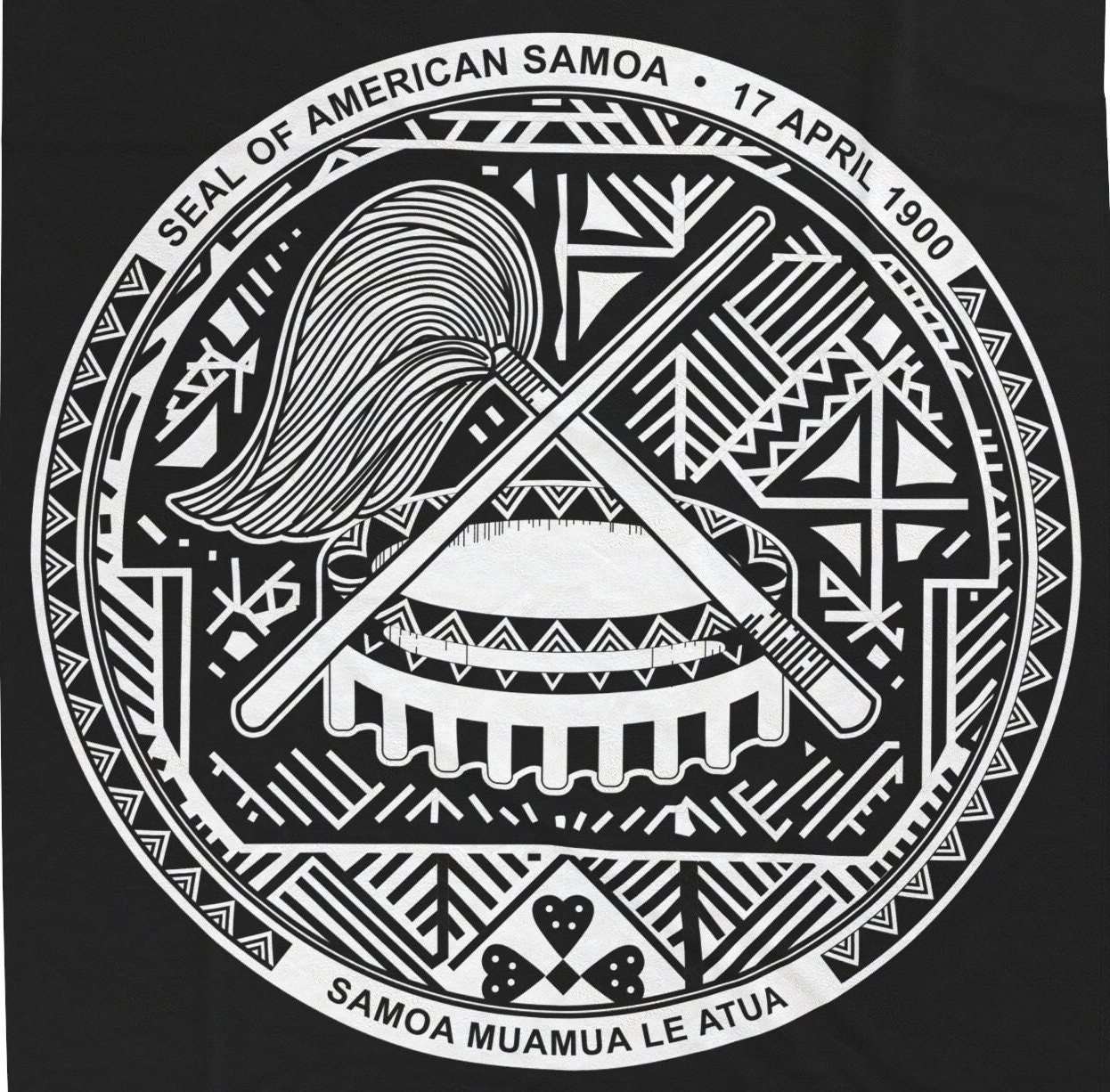 American Samoan Seal Plush Blanket, Samoan Art, Pasifika Design, Family ...