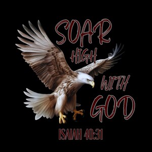 Soar High With God Template| Eagle Christian Png| Isaiah 41:31 SVG ...