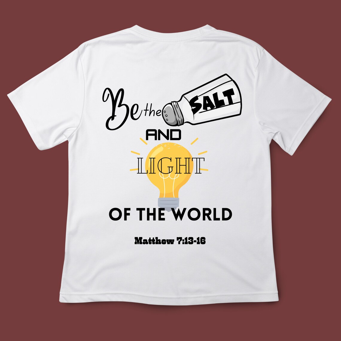 Editable Biblical Verse Be the Salt and Light of the World| Matthew 7: ...