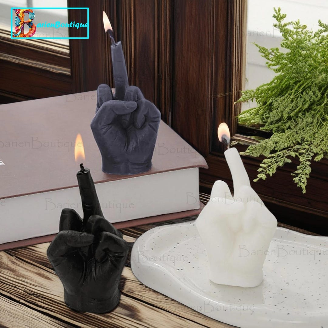 Funny Rude Middle Finger Candle, Victory Candle, Christmas Gift, Finger ...