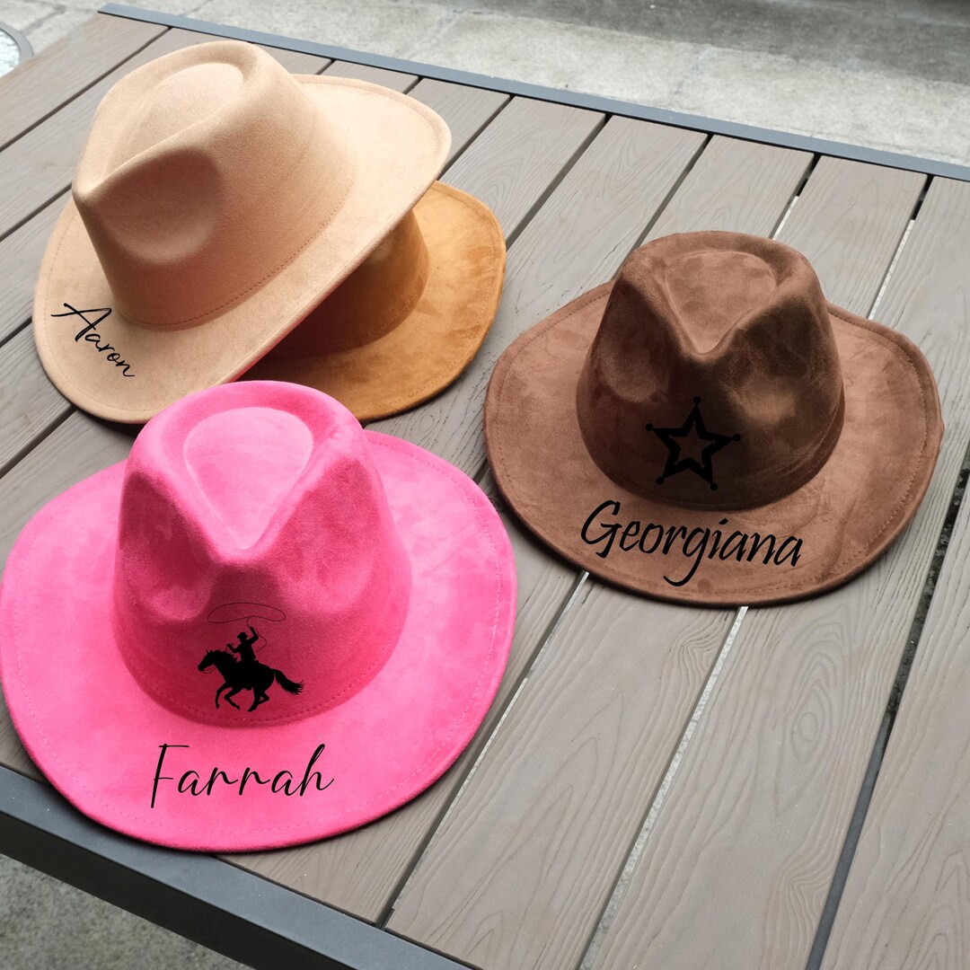 Vegan Suede Cattleman Cowboy Hat， Custom Vintage Western Cowboy Hat ...