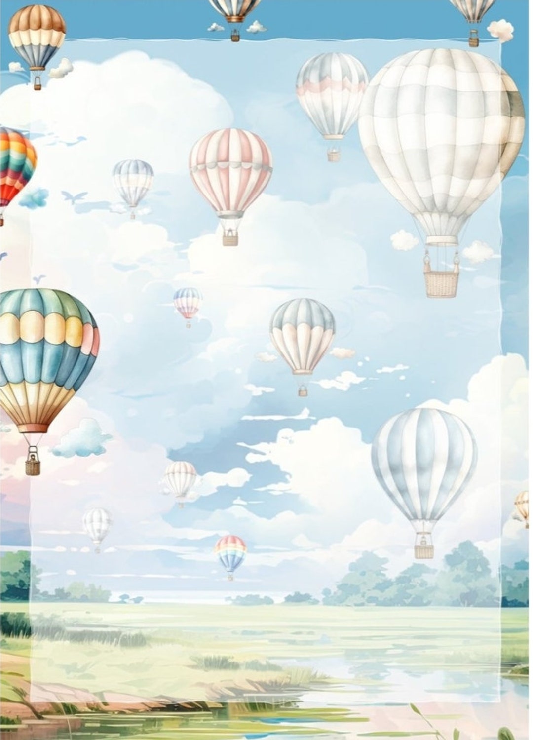 Hot Air Balloon Parade A4, 20 Sheets - Etsy