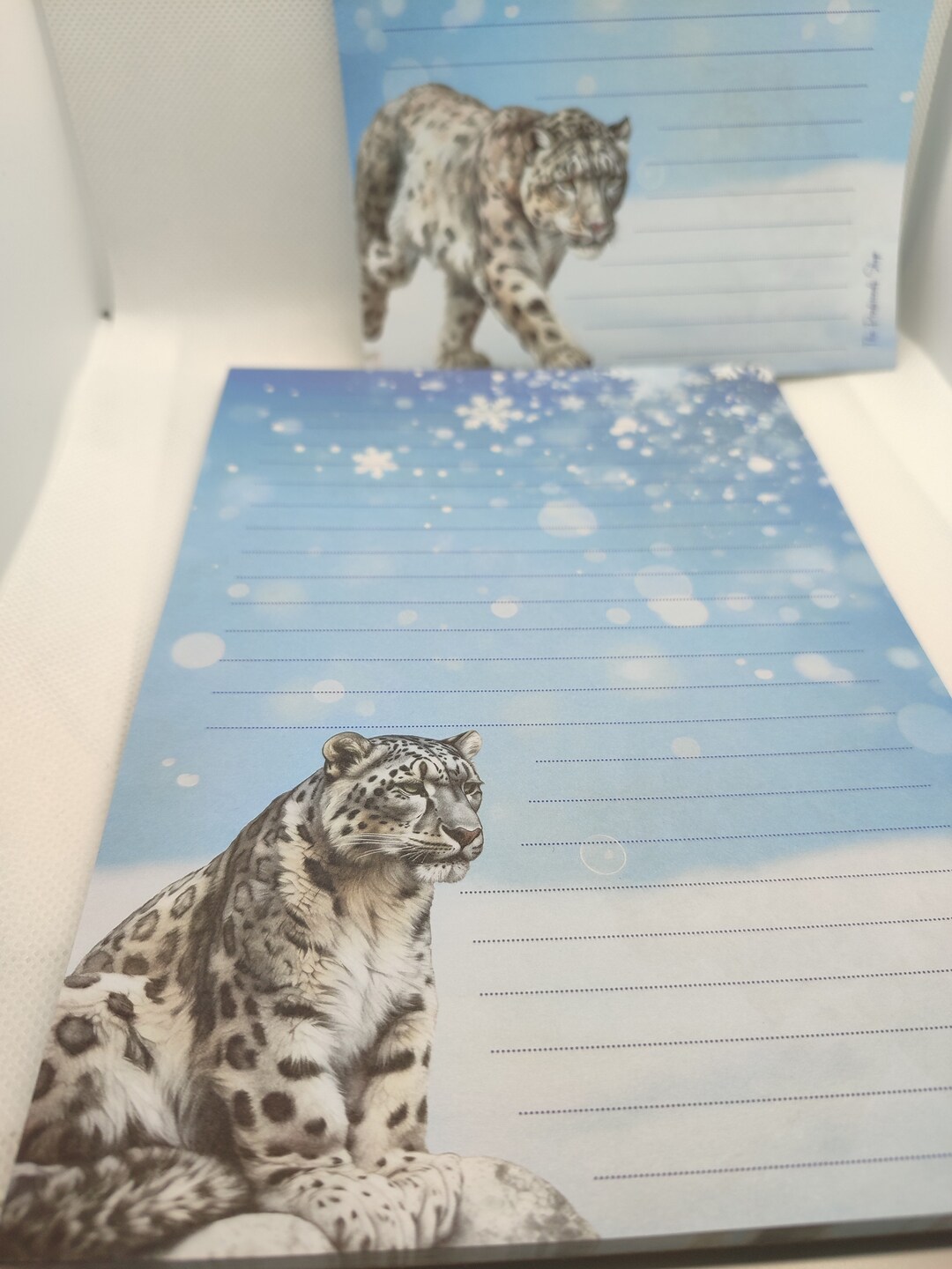 Snow Leopard Stationery L DIN A5 Pad 90 G/m² L 50 Sheets L Printed on ...