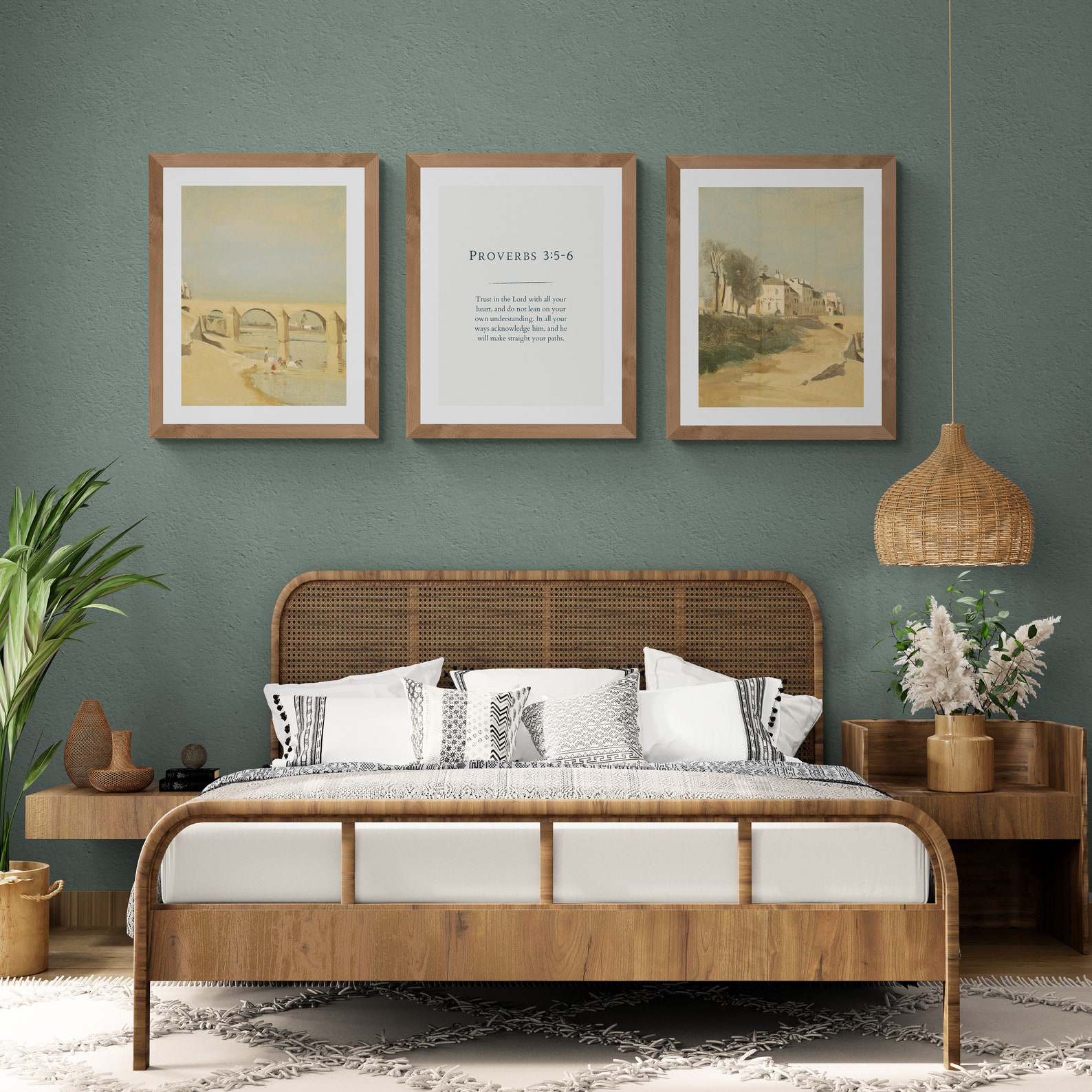 Christian Gallery Set of Three | Proverbs 3:5-6 Bible Scripture ...