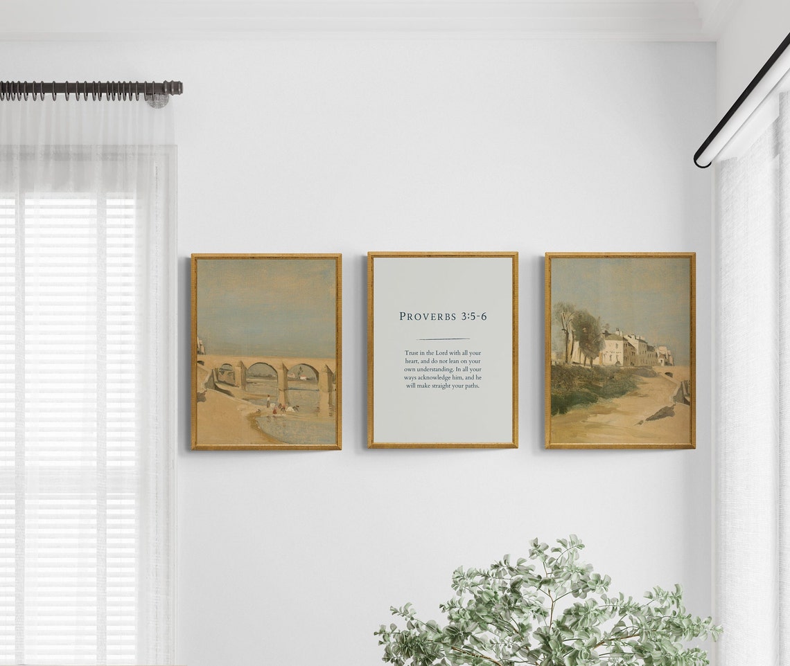 Christian Gallery Set of Three | Proverbs 3:5-6 Bible Scripture ...