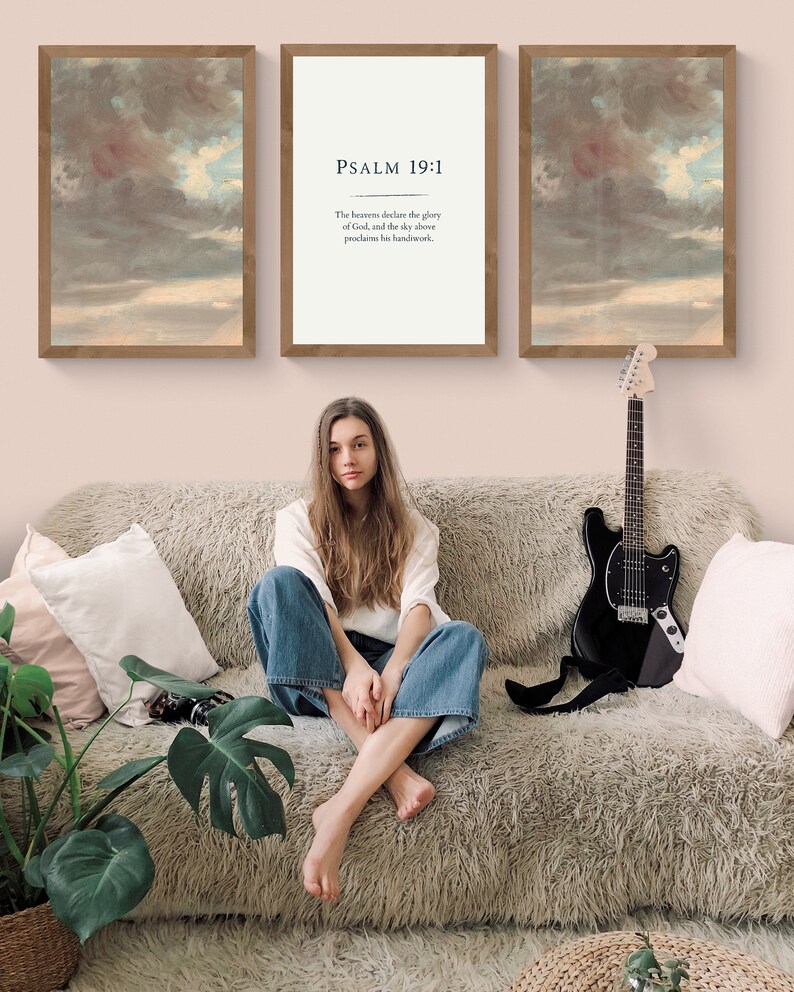Christian Gallery Set of Three | Psalm 19:1 Bible Scripture | Modern ...