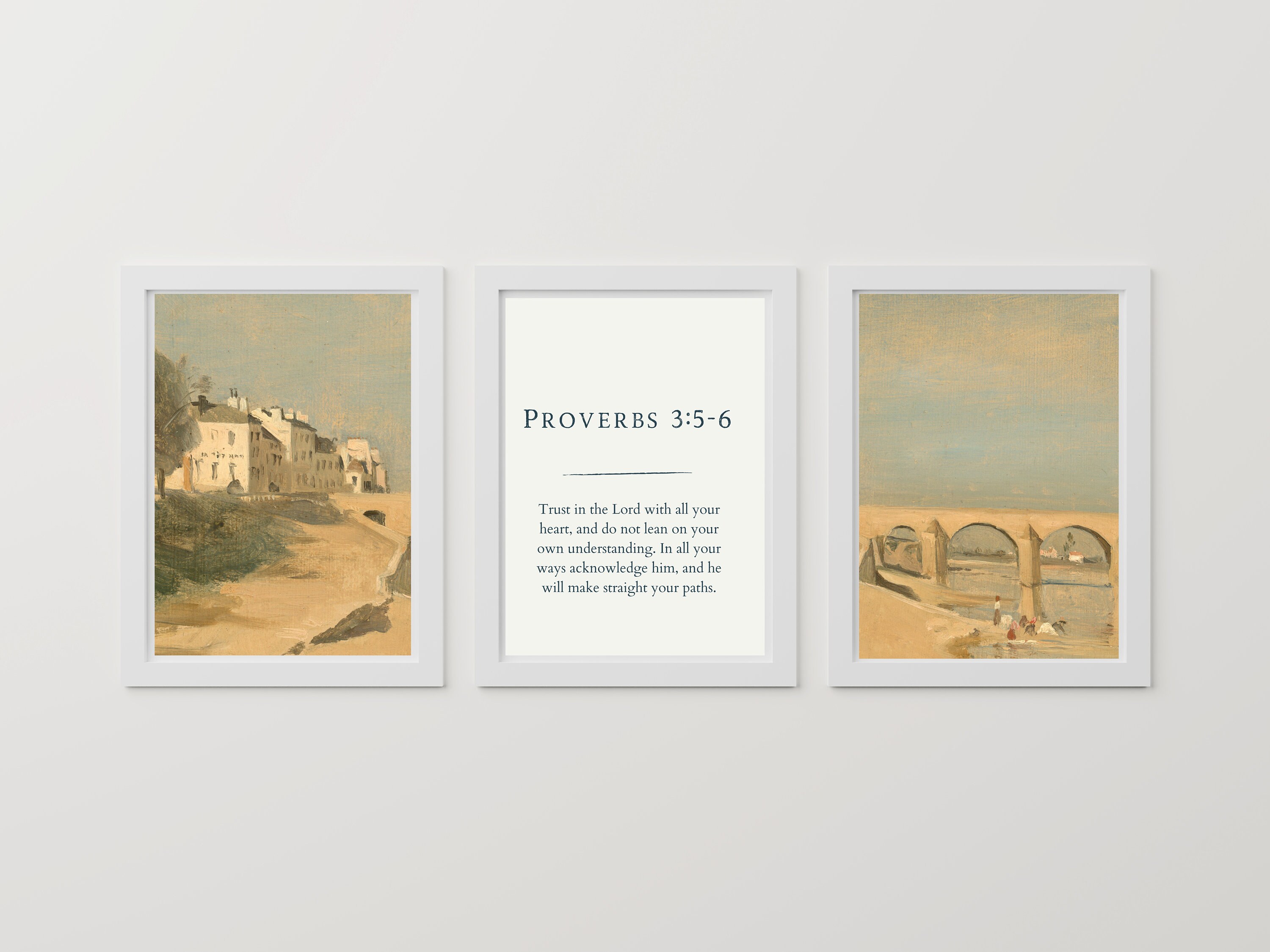 Christian Gallery Set of Three | Proverbs 3:5-6 Bible Scripture ...