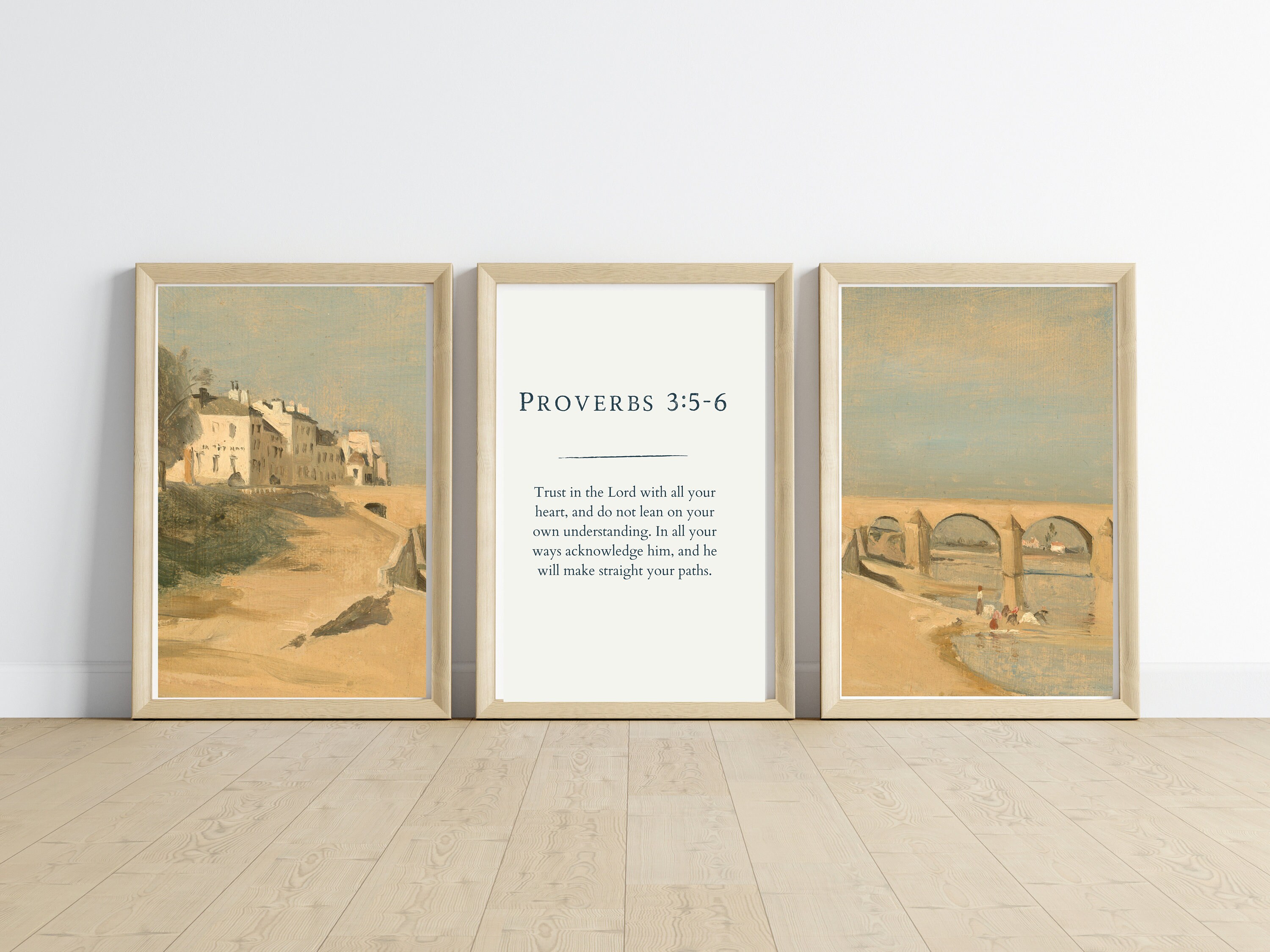Christian Gallery Set of Three | Proverbs 3:5-6 Bible Scripture ...