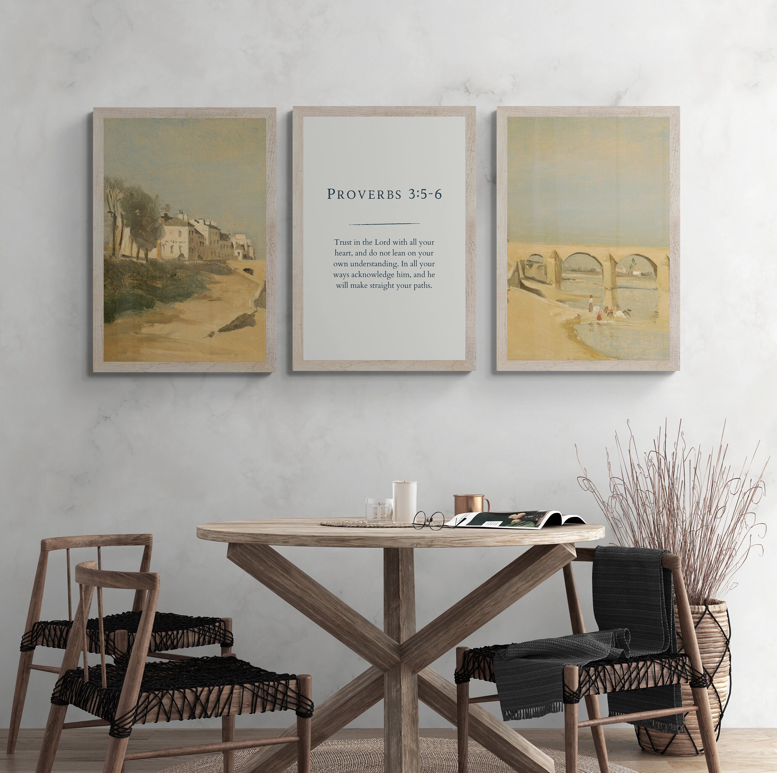 Christian Gallery Set of Three | Proverbs 3:5-6 Bible Scripture ...