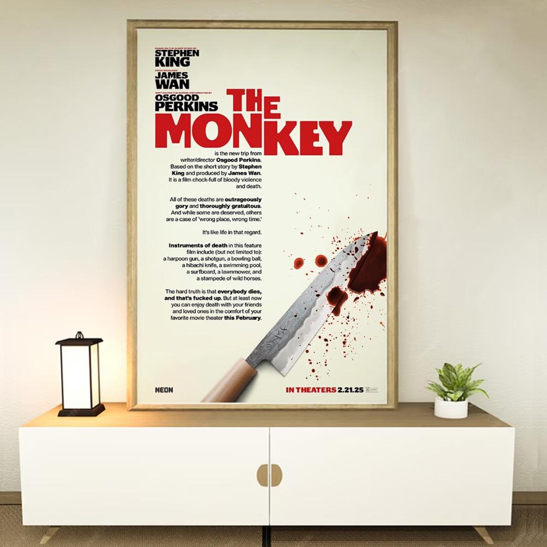 The Monkey Movie Poster, Home Decoration, Festival Gifts, Office ...