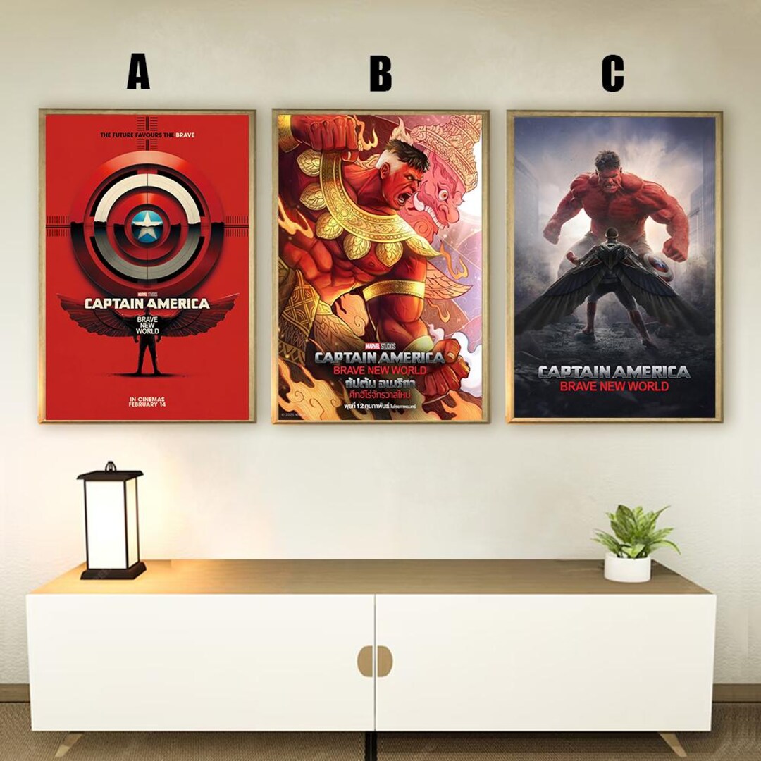 Captain America Brave New World (2025) Movie Poster, Home Decoration ...