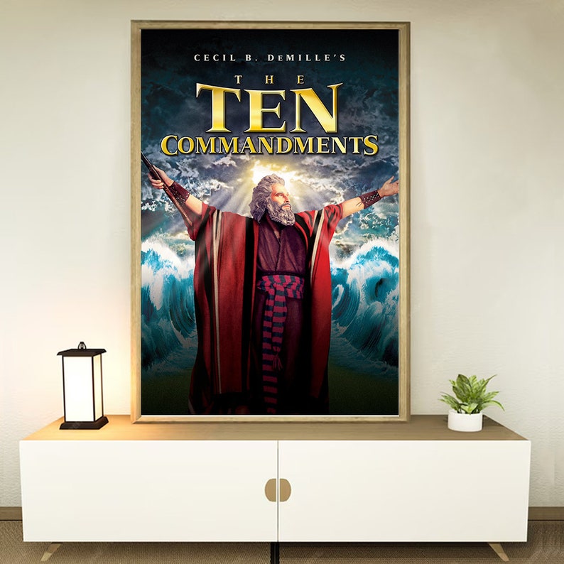 The Ten Commandments 1956 Movie Poster, Home Decoration, Festival Gifts ...