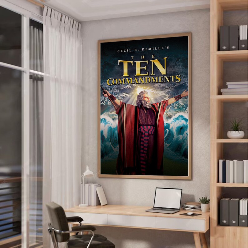 The Ten Commandments 1956 Movie Poster, Home Decoration, Festival Gifts ...