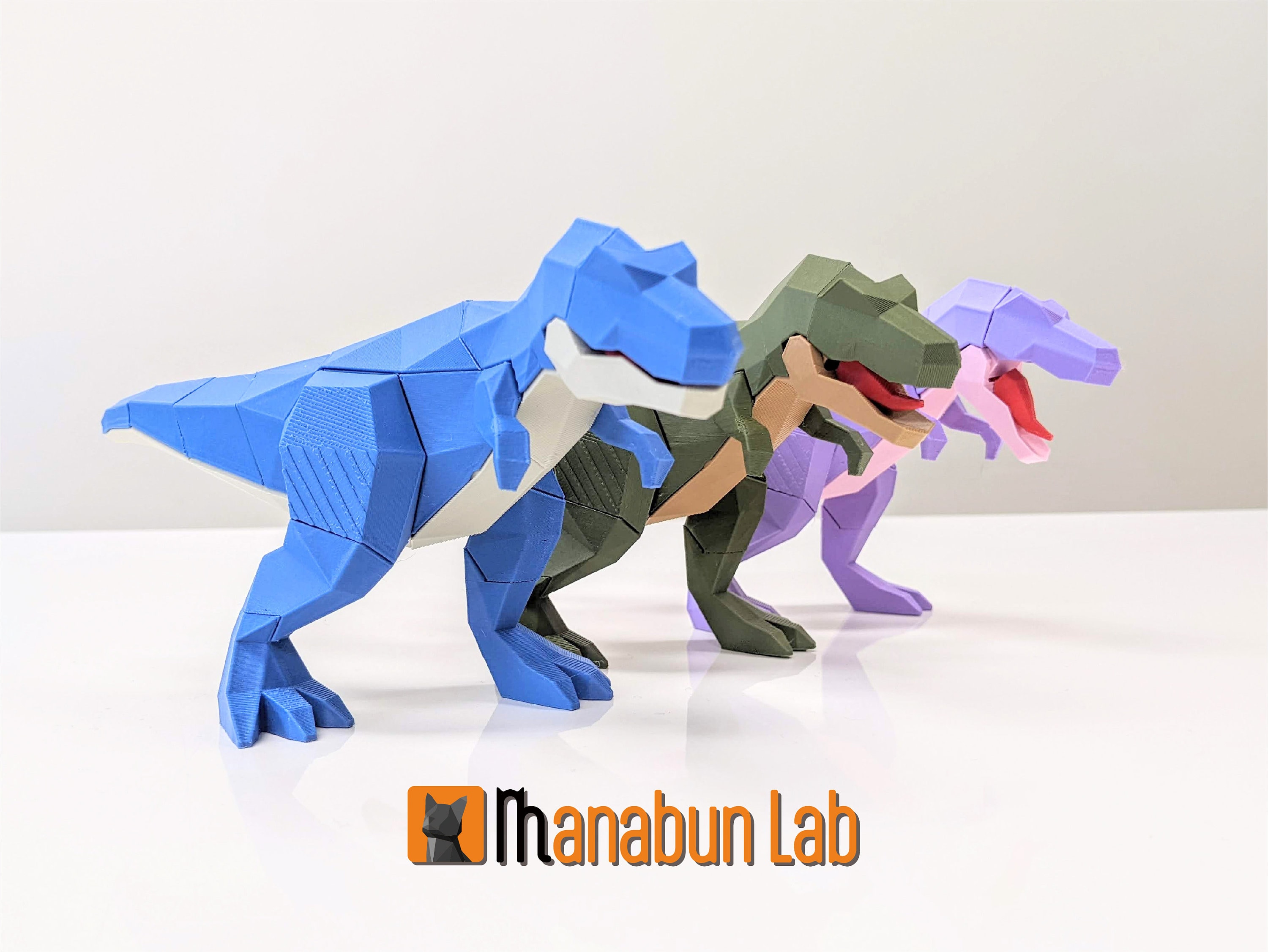 Low Poly Low Poly T-rex Puzzle Tyrannosaurus Toy Art Magnet 3dprint STL ...