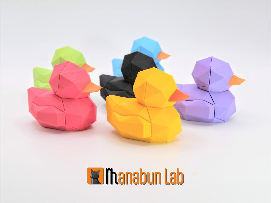 Low Poly Rubber Duck Puzzle Toy Art Magnet Cute Kawaii 3dprint STL - Etsy