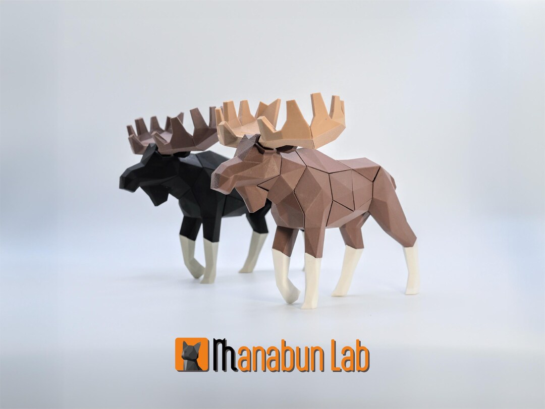 Low Poly Moose Elk Puzzle Toy Art Magnet 3dprint STL - Etsy