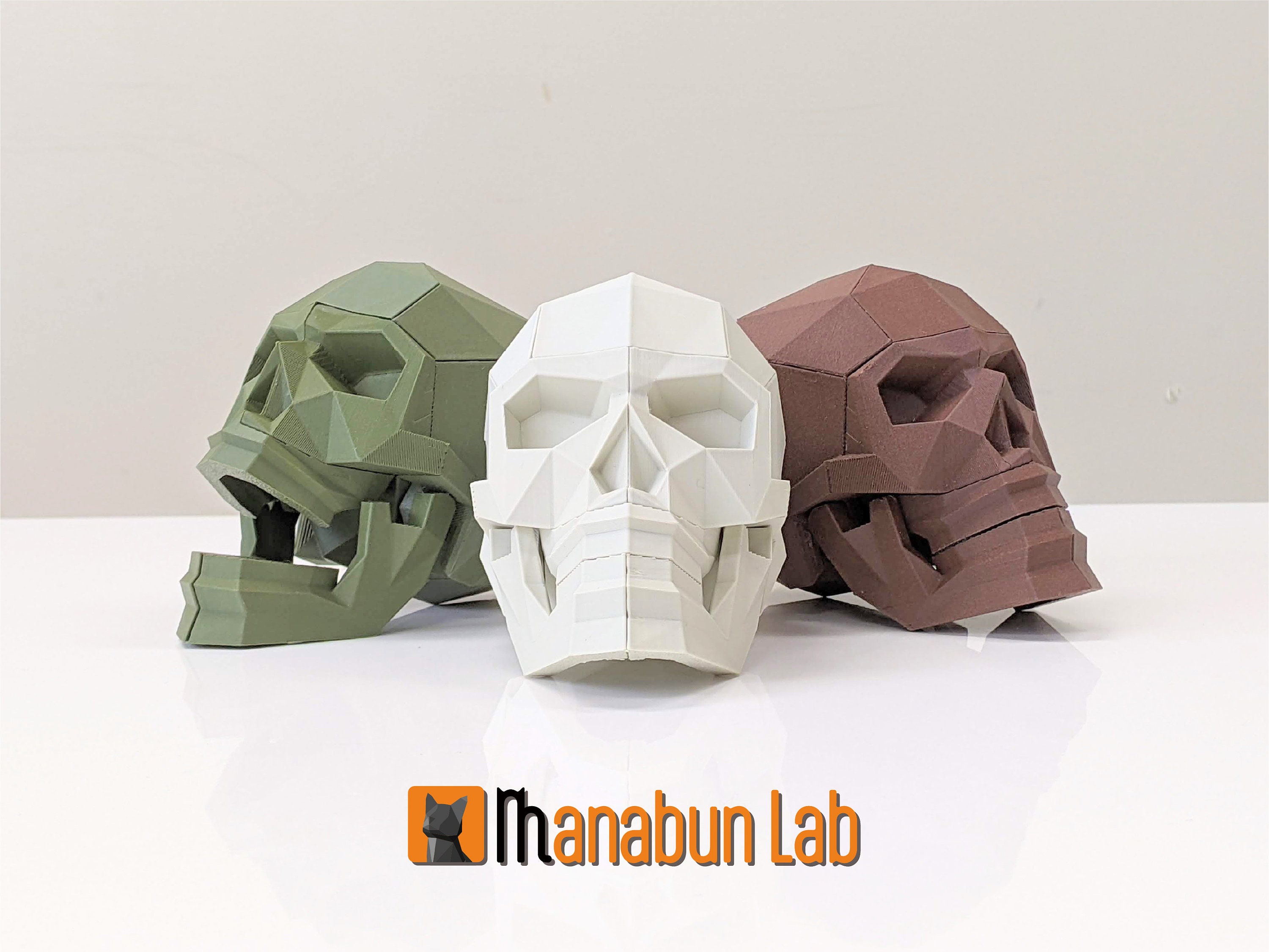 Low Poly Skull Puzzle Toy Art Magnet 3dprint STL Cute - Etsy