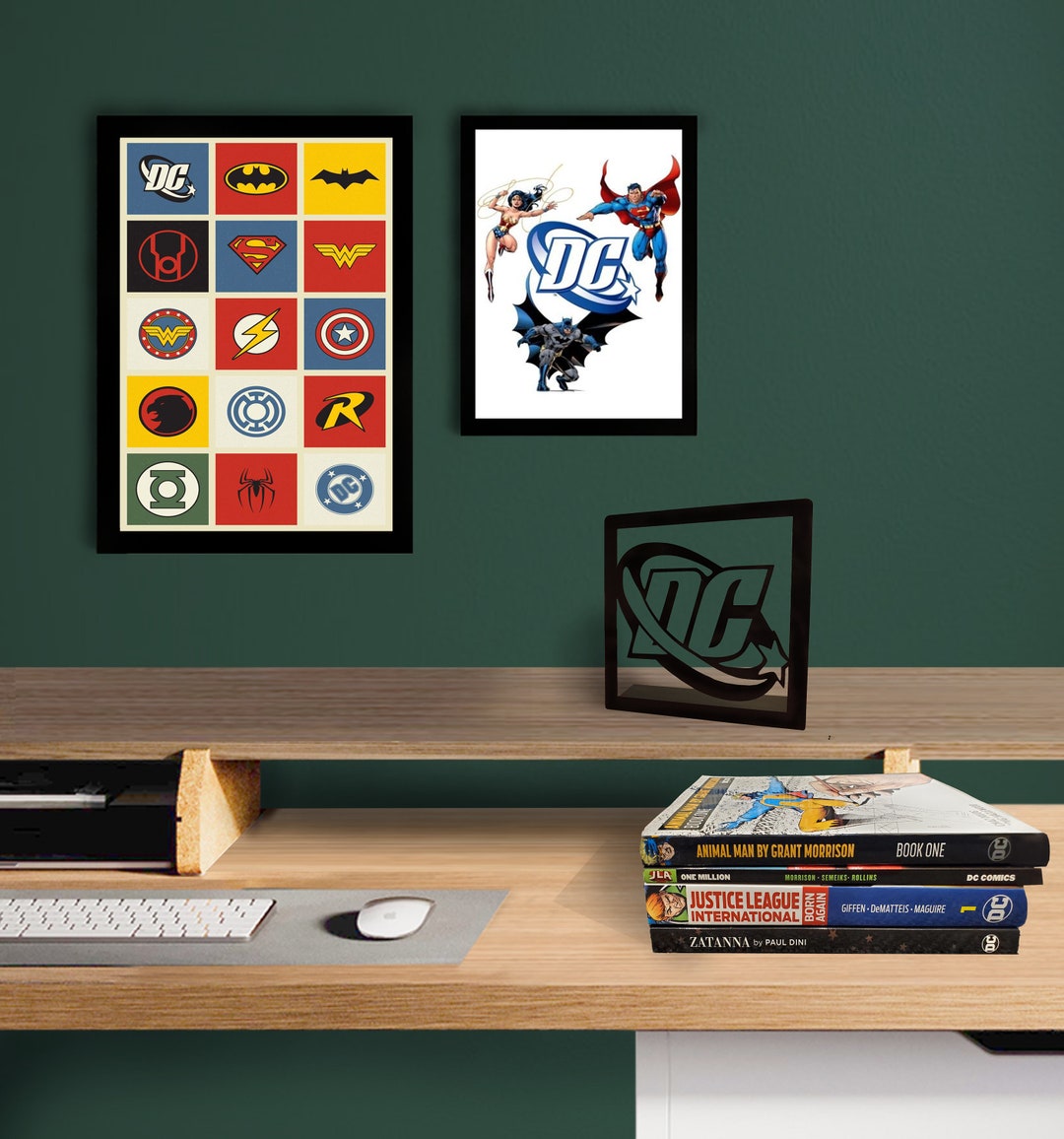 DC Comics Metal Bookend - Etsy
