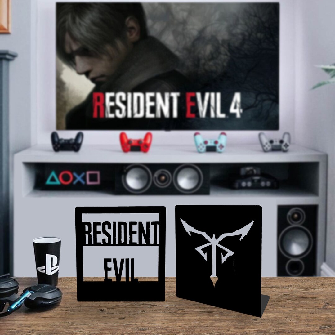 Resident Evil Metal Set Game Holder's/stands - Etsy