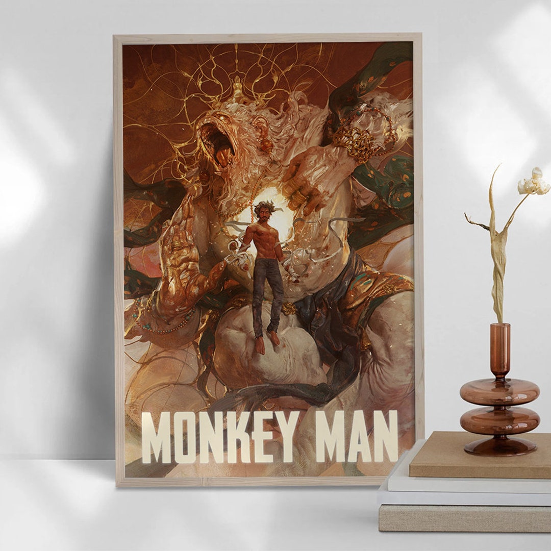 Monkey Man Movie Poster Unique Home Decor Movie Collectibles High ...