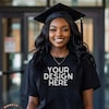 Senior Mockup Female Grad Model Mockup African American Model PNG File ...