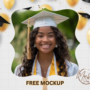 Senior Mockup Female Grad Model Mockup African American Model PNG File ...