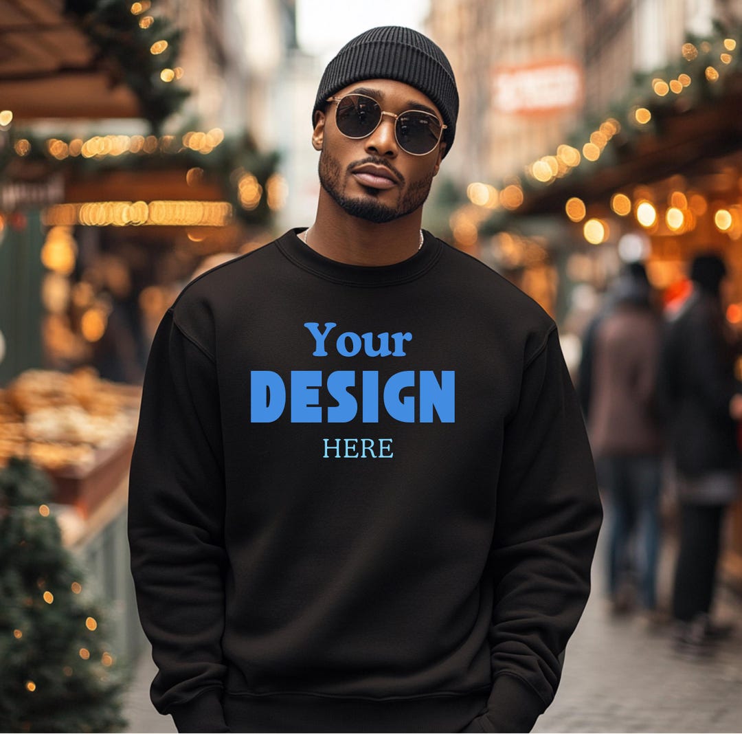 Black Model Mockup, T-shirt Mockup, Black T-shirt, African American ...