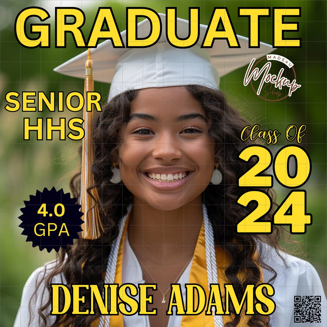 Senior Mockup Female Grad Model Mockup African American Model PNG File ...