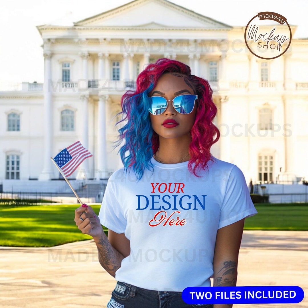 Election Female Mockup, Inclusive Mockup, White T-shirt Mockup ...