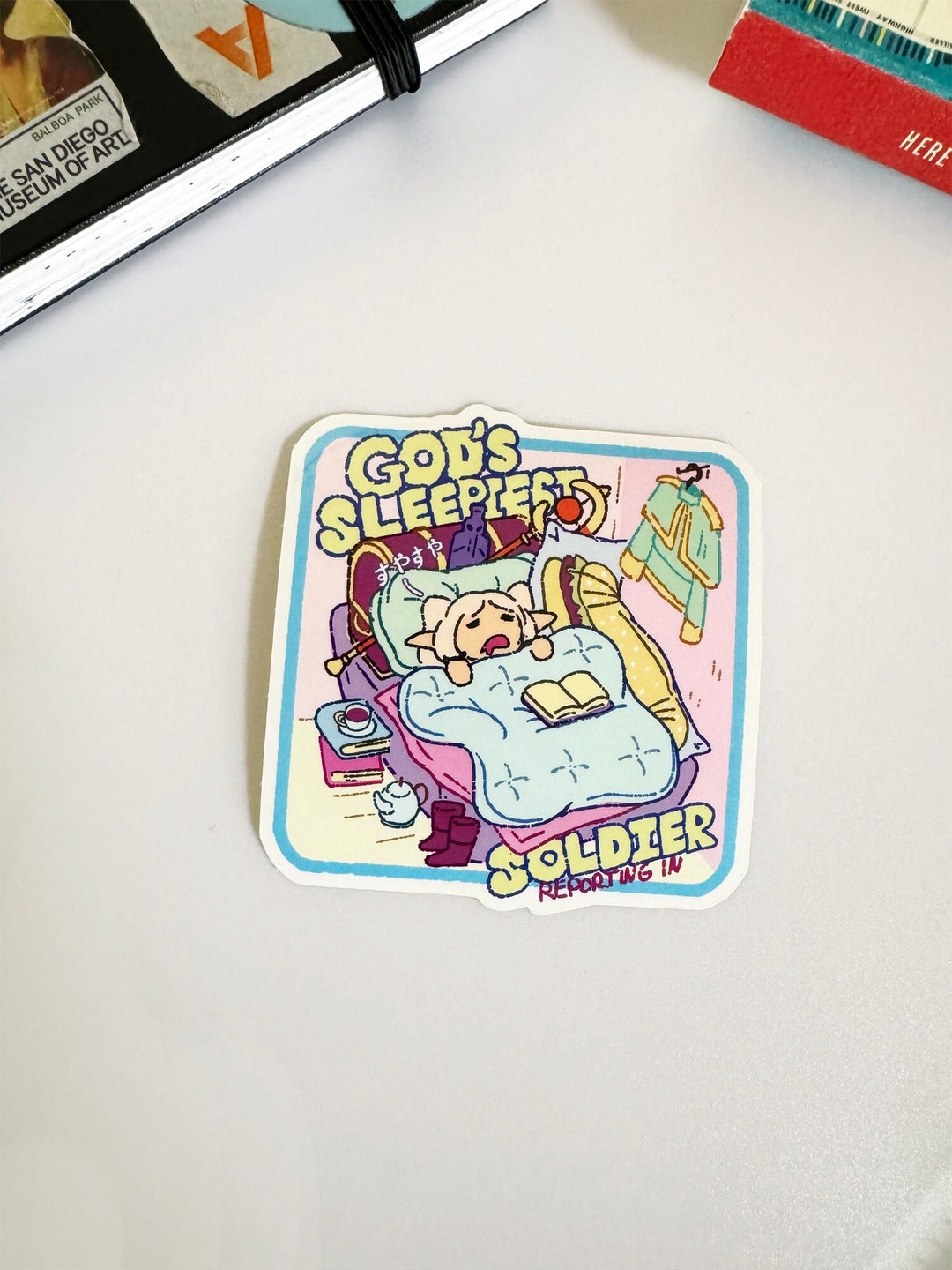 God's Sleepiest Soldier Sticker - Etsy