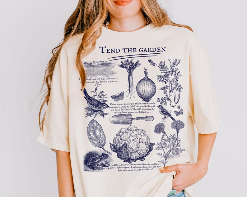 Comfort Colors Gardening Goth T-shirt, Cottagecore Gardener Tee, Goth ...