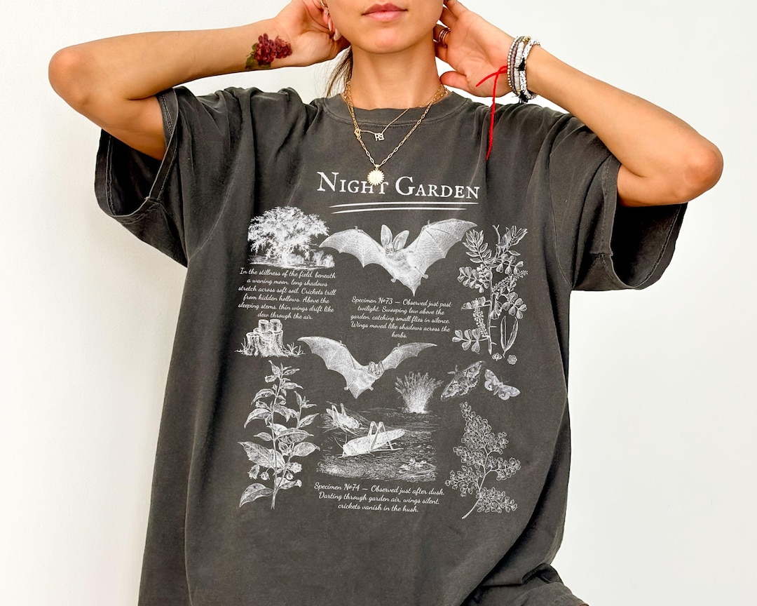 Bat Comfort Colors Shirt, Floral Goblincore Shirt, Bats Tshirt, Bat ...