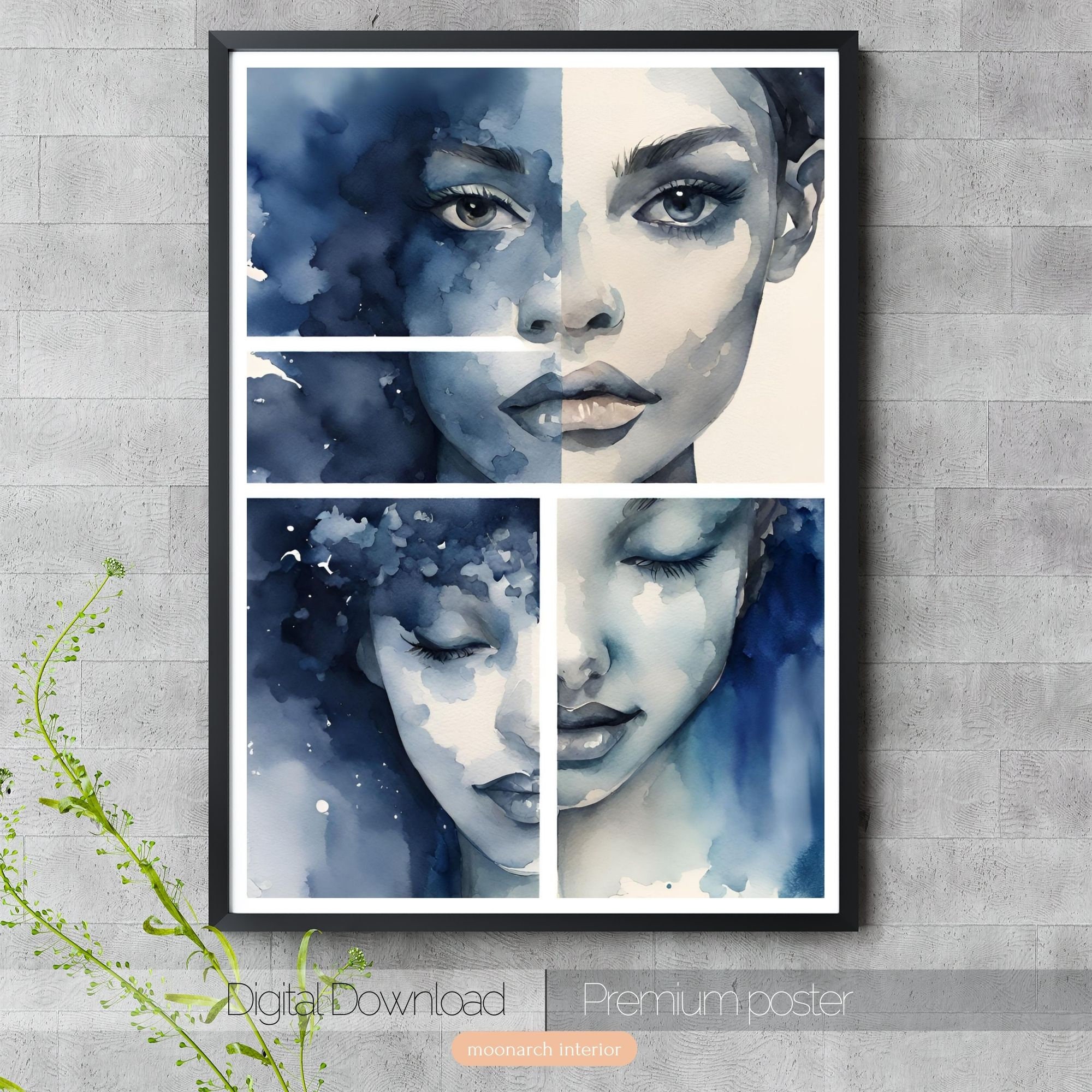 Woman Poster, Gallery Wall Prints, Printable Wall Art, Abstract Wall ...