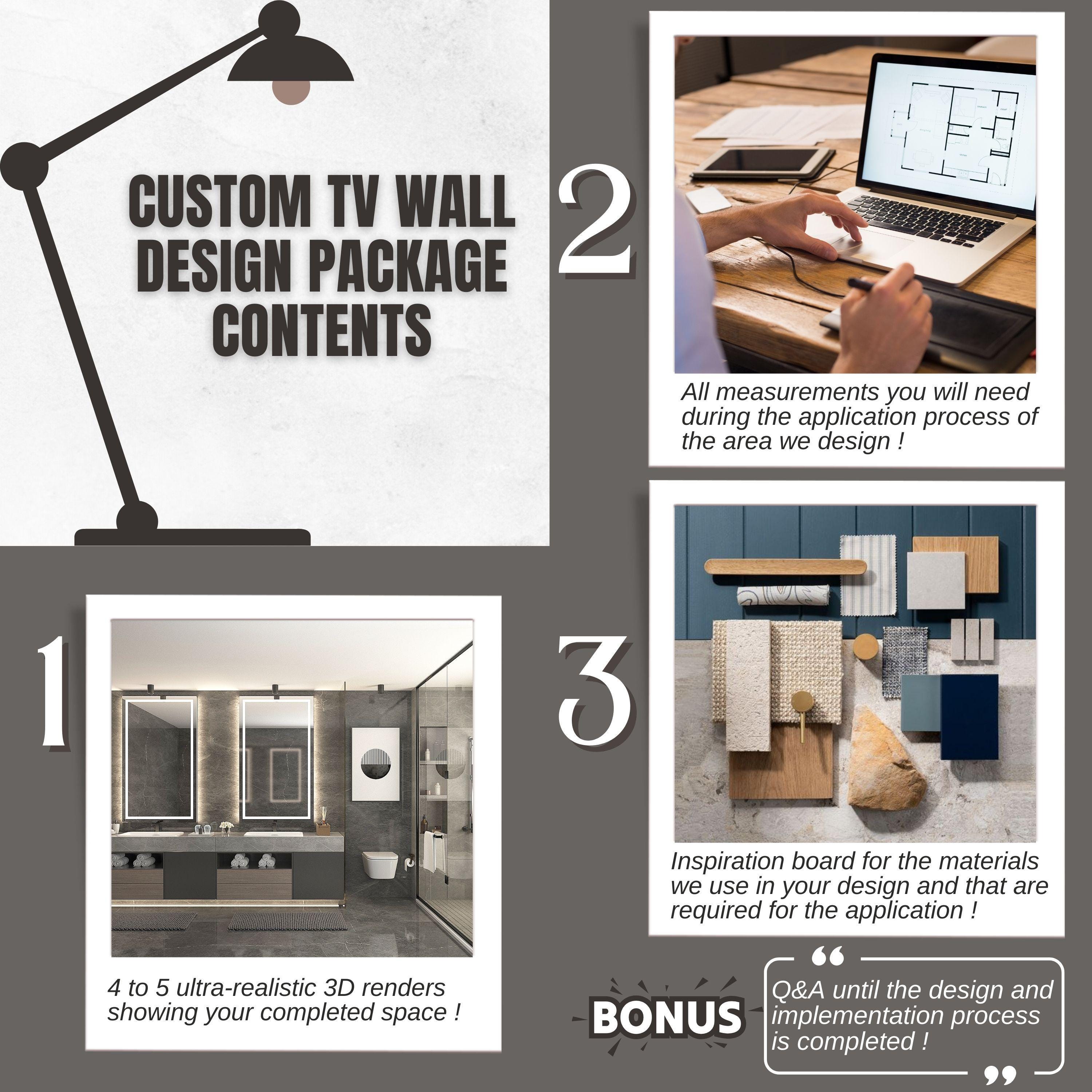 Custom TV Wall Design, Interior Design, Interior Design Service, Custom ...