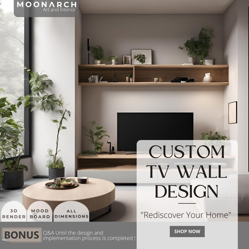 Custom TV Wall Design, Interior Design, Interior Design Service, Custom ...