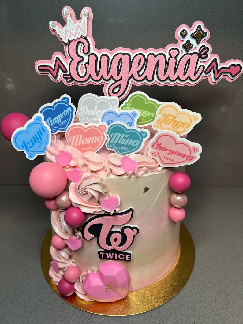 TWICE Cake Topper | Kpop Birthday Party Decor | Custom TWICE Themed ...