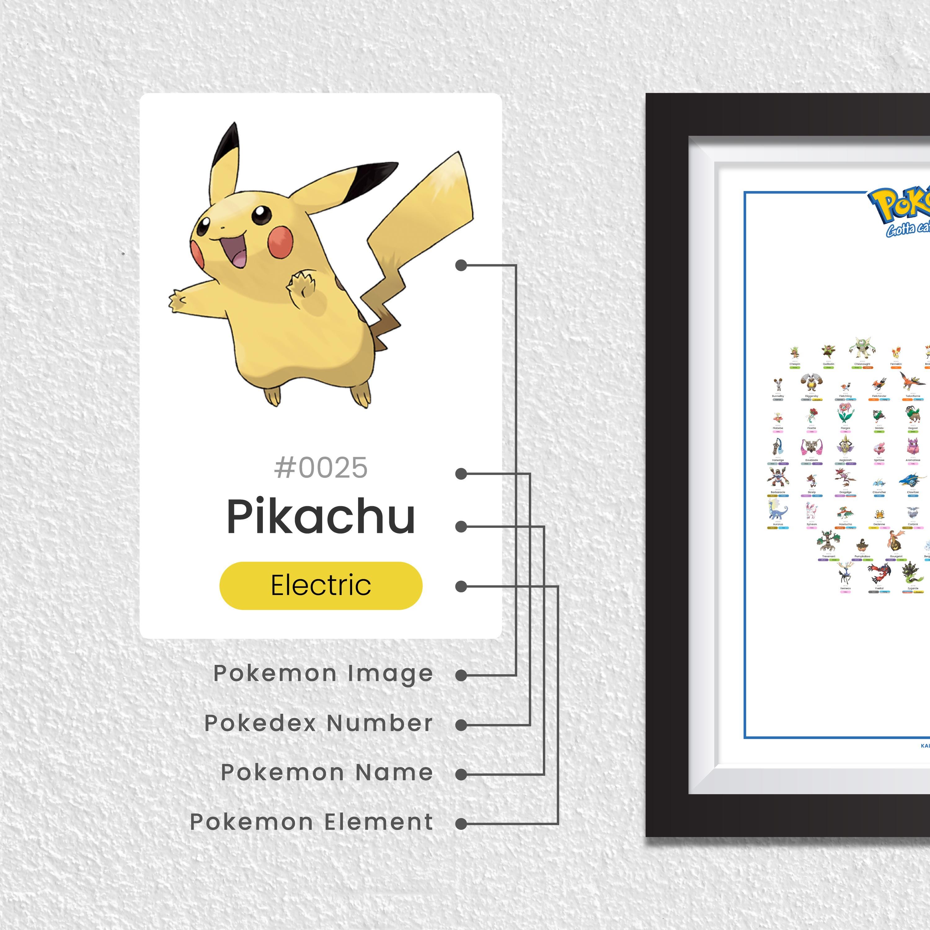 Pokémon Pokédex Kalos Region PDF Poster A1,A2,A3,A4 & A5 - Etsy