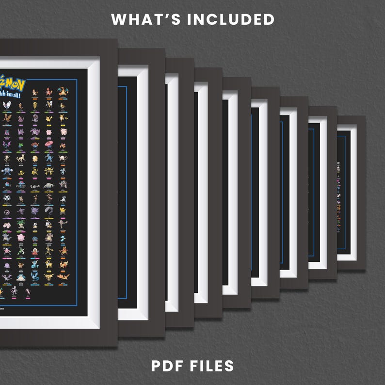 Pokémon Pokédex All 9 Regions Dark Background PDF Poster - Etsy