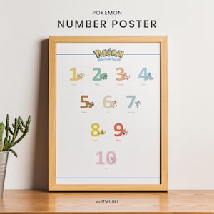 Pokemon Numbers A1,A2,A3,A4 & A5 PDF Poster - Etsy