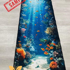 Ocean Rug, Fish Rug, Tropical Fish Rug, Underwater Fish View Rugs, Gift ...