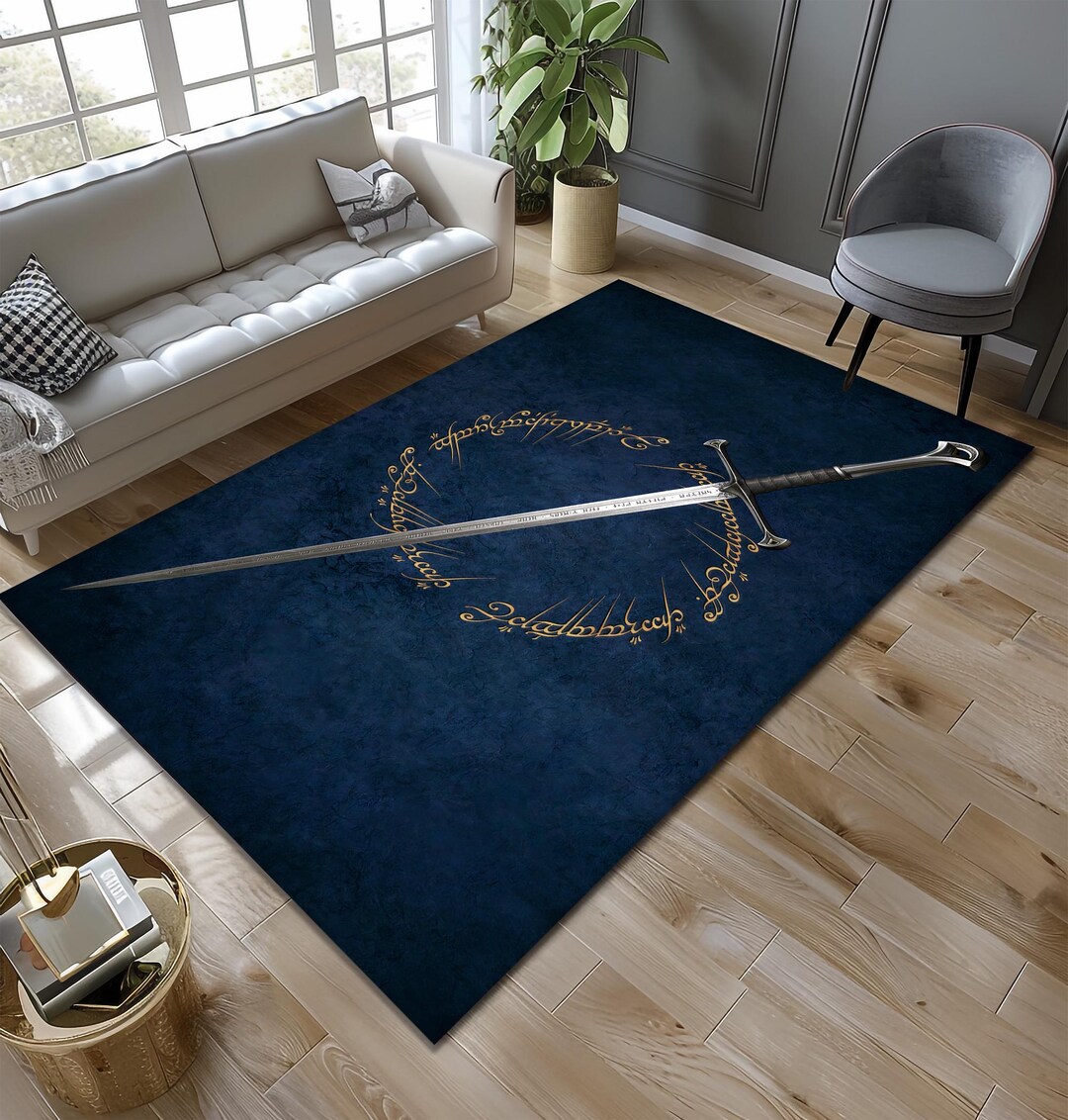 Lord of Rings Rug, the Lord of the Ring Rug, Lotr Rug, Fantasy Rug ...